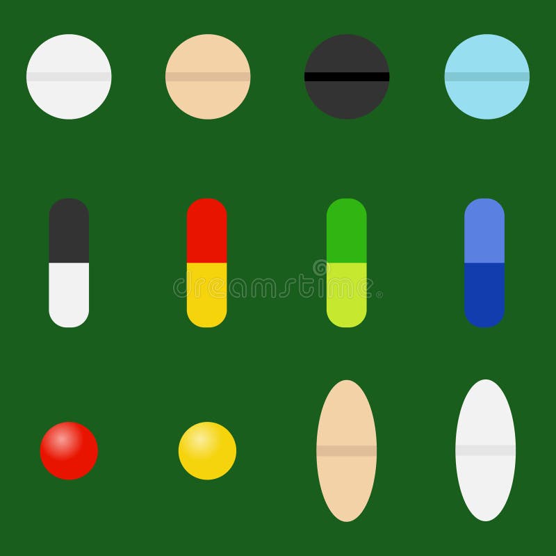 Compresse, Capsule, Medicine Illustrazione di Stock - Illustrazione di ...