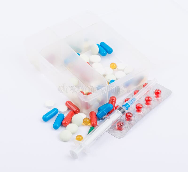 Compresse, Capsule in Blister Con Fotografia Stock - Immagine di ...