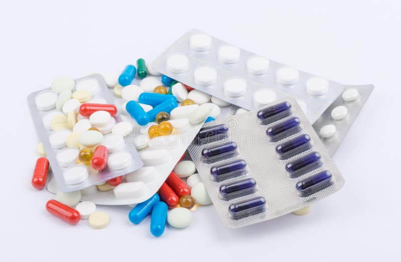 Compresse, Capsule in Blister Con Fotografia Stock - Immagine di ...