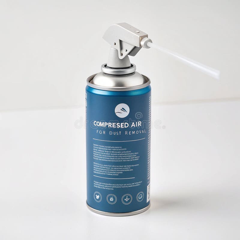 Compressed Air Can for Dust Removal Stock Illustration - Illustration ...