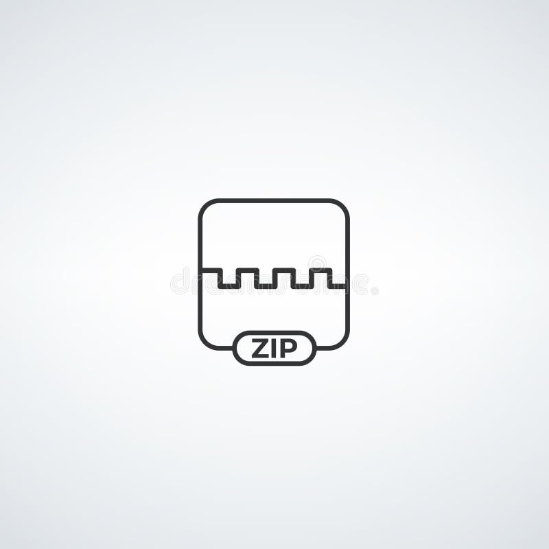 Compressed Archive ZIP File Document Icon. ZIP File Symbol. Stock ...