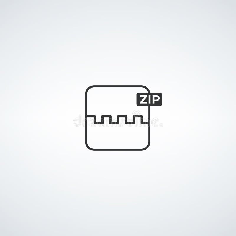 Compressed Archive ZIP File Document Icon. ZIP File Symbol. Stock ...
