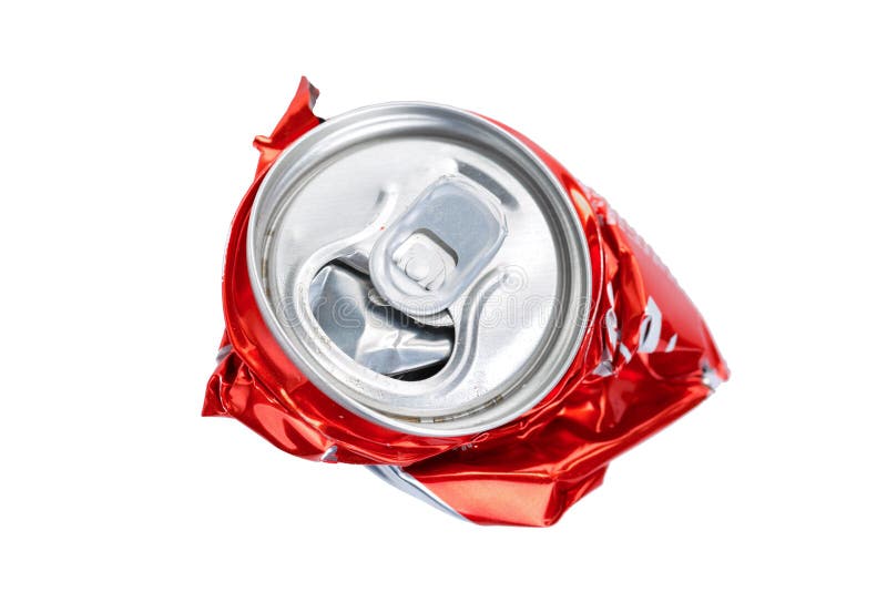 Compressed Cans Isolated on a White Background Stock Photo - Image of ...