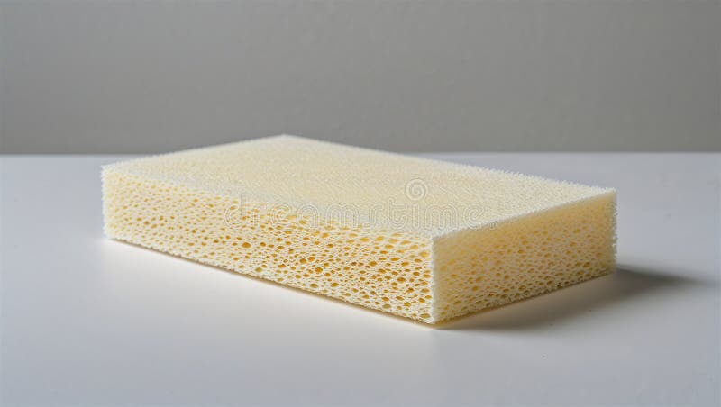Compressed Cellulose Sponge Rectangular, Dry and Unmarked, Resting on ...