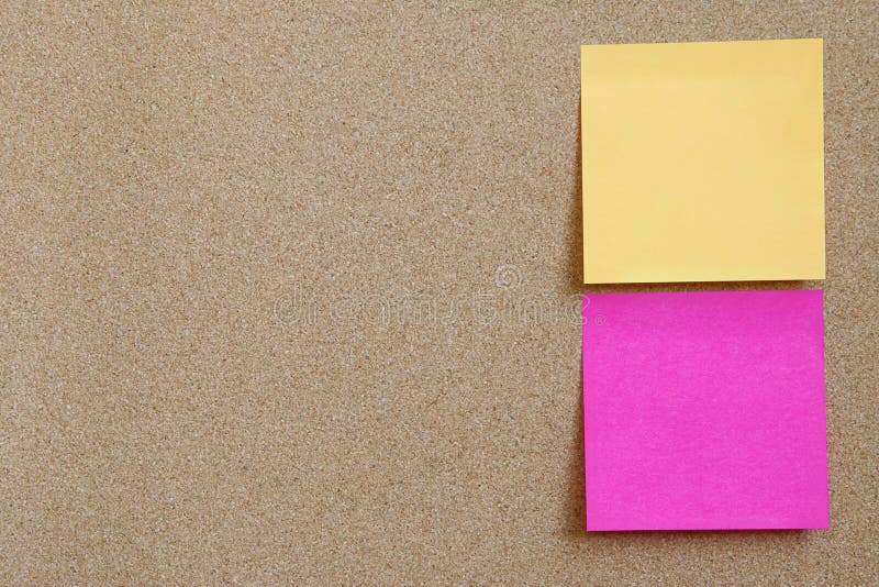 Compressed Cork Board with Colorful Blank Note Papers Sticked on for ...