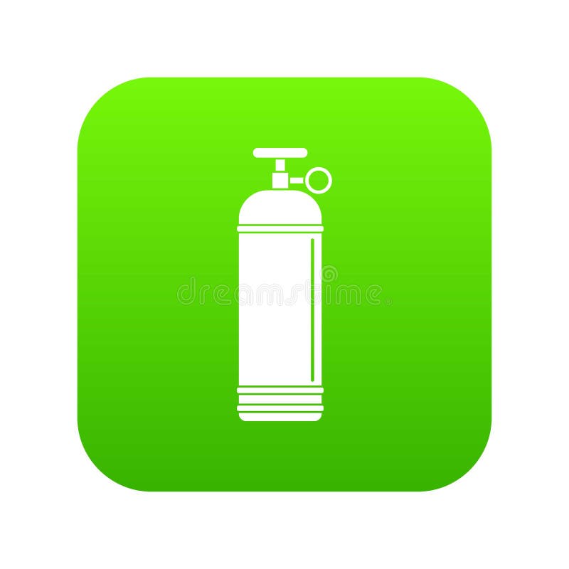 Compressed Gas Container Icon Digital Red Stock Vector - Illustration ...