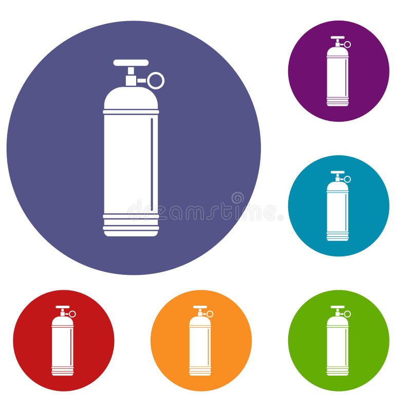 Compressed Gas Container Icon Digital Green Stock Vector - Illustration ...