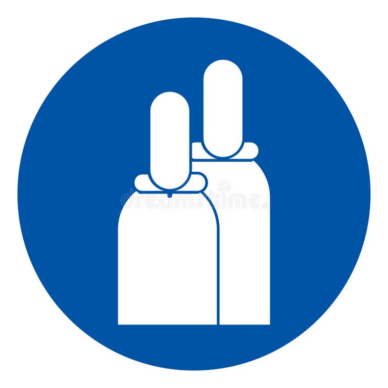 Compressed Gas Symbol Sign ,Vector Illustration, Isolate on White ...