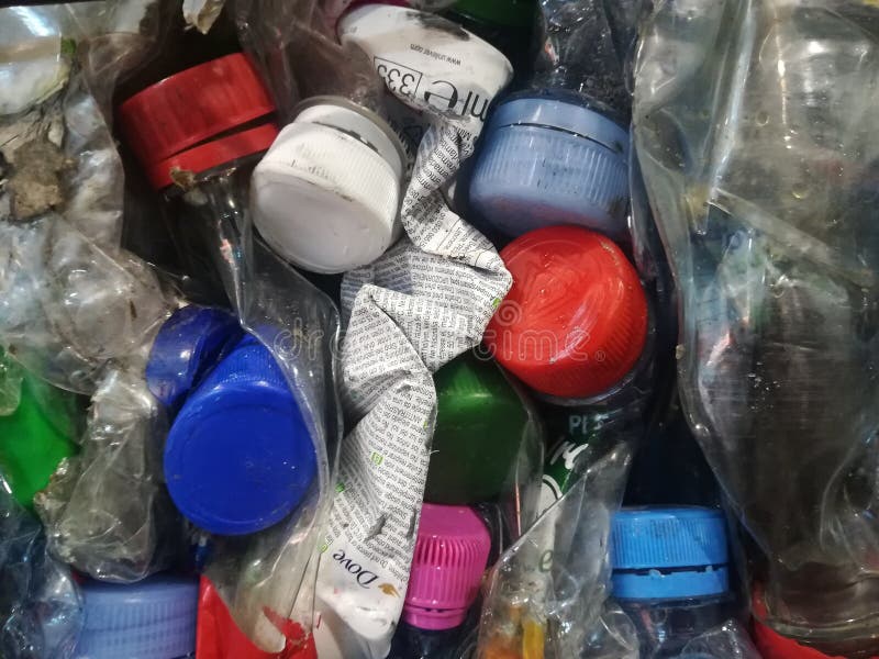 Plastic bottles in Bale editorial stock photo. Image of waste - 110538333