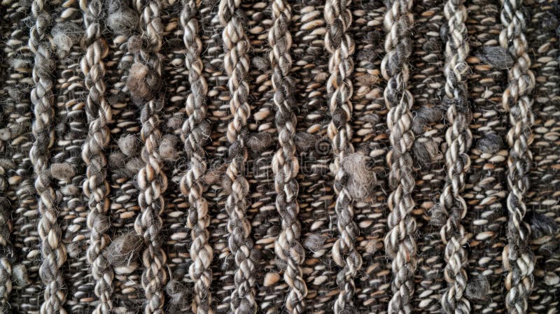 Compressed Rows of Unevenly Spaced Wool Loops Resembling a Rugged ...