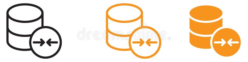Compressed Shrink Database Icon for Technology and Data Management ...