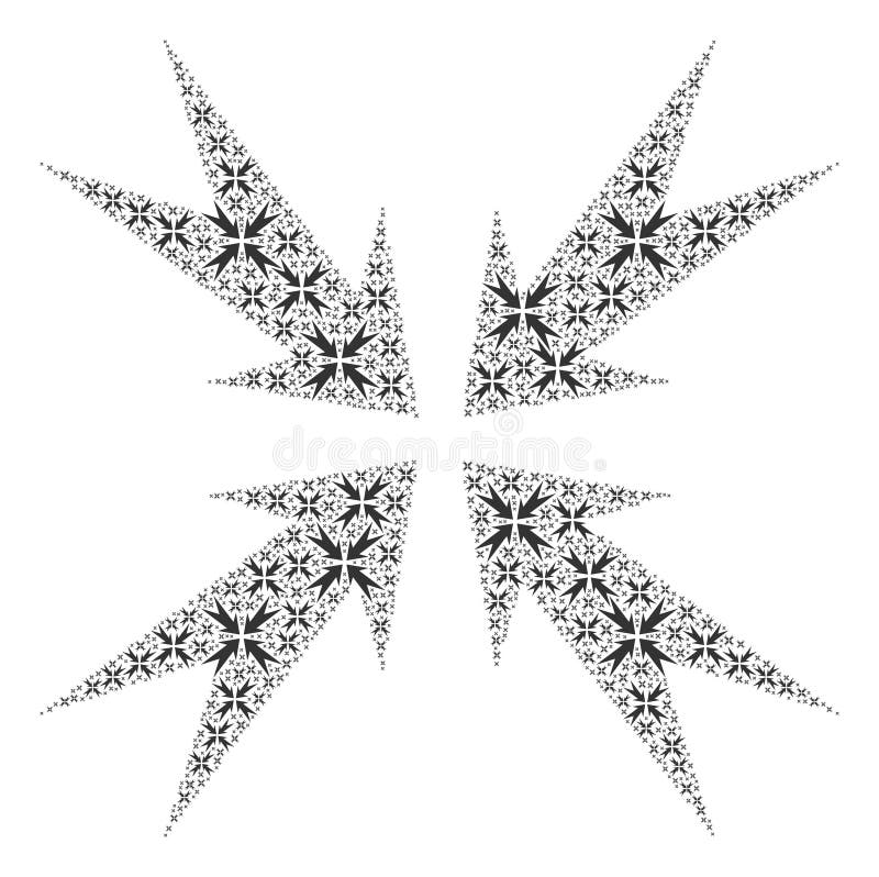 Compression Arrows Recursive Mosaic of Compression Arrows Icons and ...