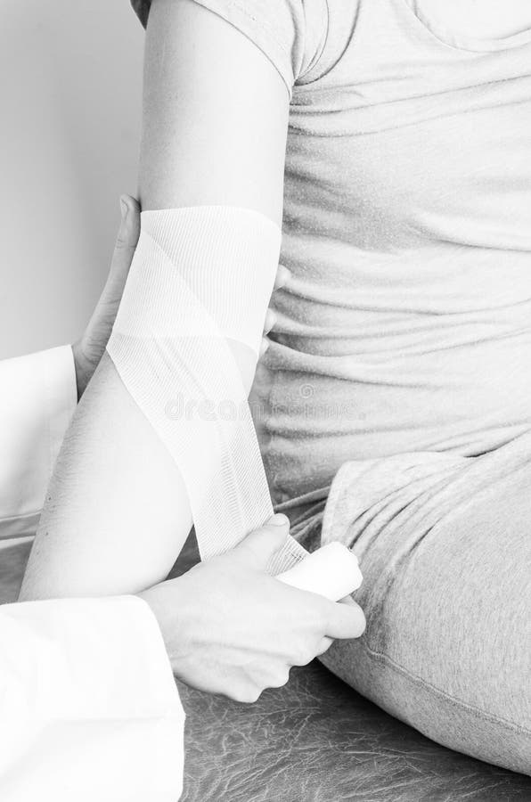 Compression Bandage To Inflammation, Application of Figure of Eight ...