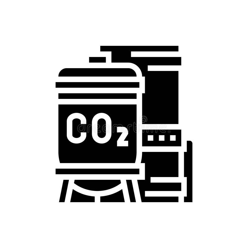 Compression Carbon Glyph Icon Vector Illustration Stock Illustration ...