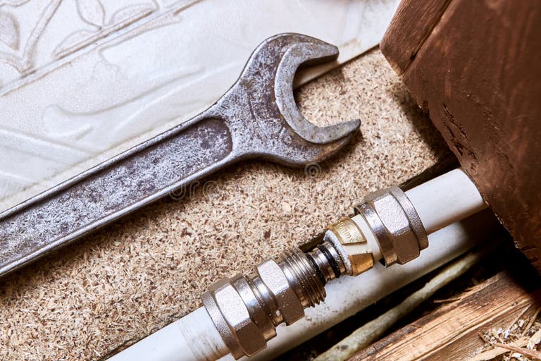 Compression Fitting Insert is Positioned in Front of Multilayer Pipe ...