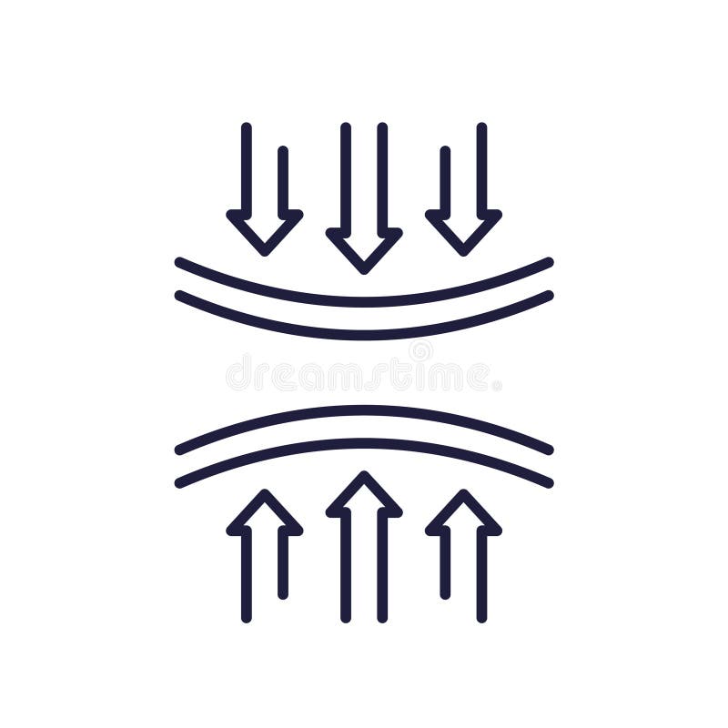 Compression Icon, Line Vector Sign Stock Vector - Illustration of line ...