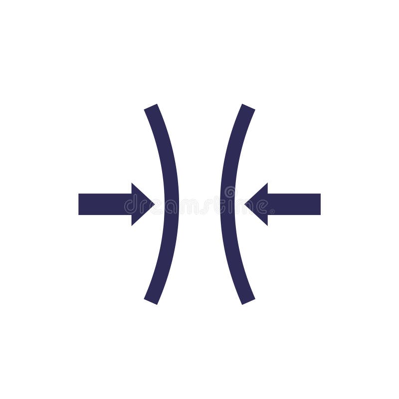 Compression Icon or Vector Sign Stock Vector - Illustration of physical ...