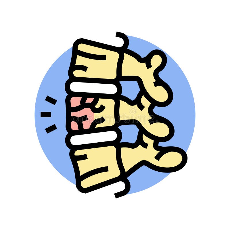 Compression Injuries Color Icon Vector Illustration Stock Illustration ...