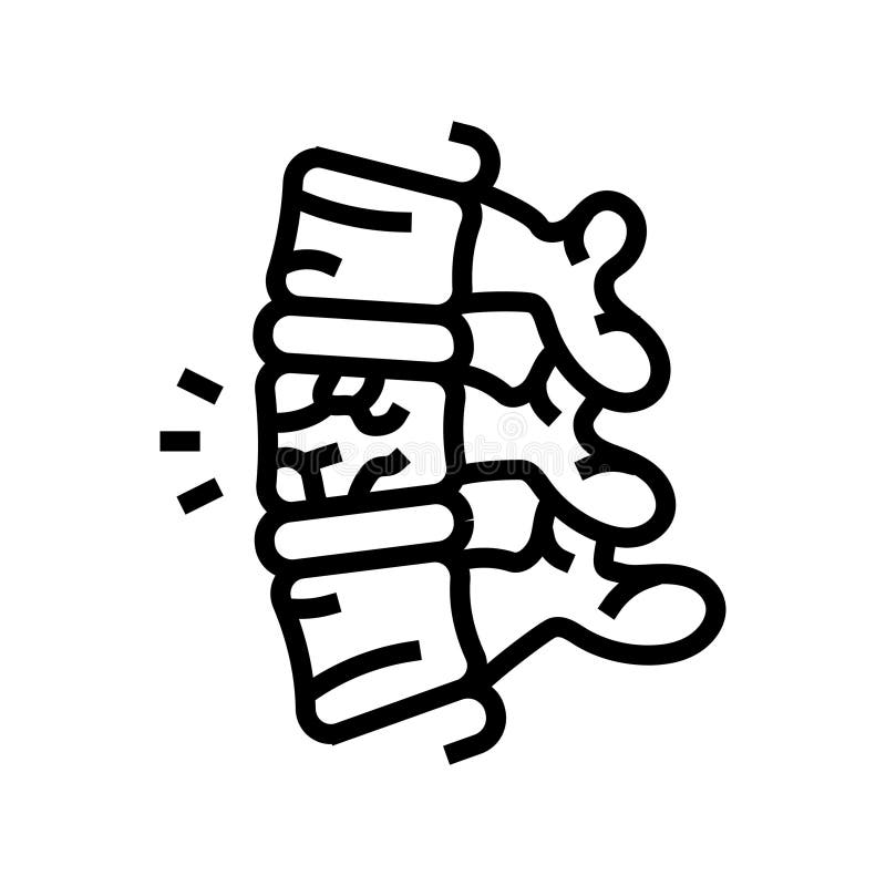 Compression Injuries Line Icon Vector Illustration Stock Illustration ...