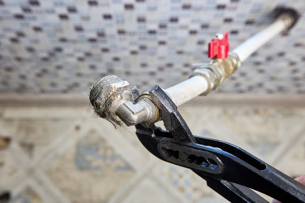 Compression Joint of Elbow Fitting for Polypropylene Pipes is Inspected ...