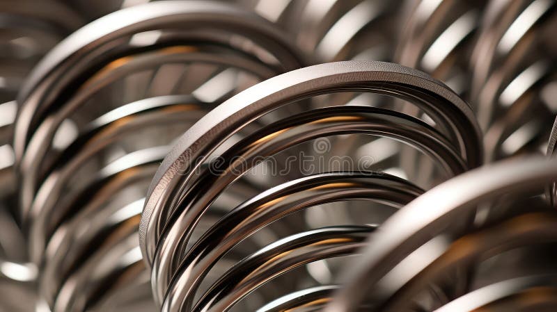 Compression Mechanical Spring Stock Illustration - Illustration of ...