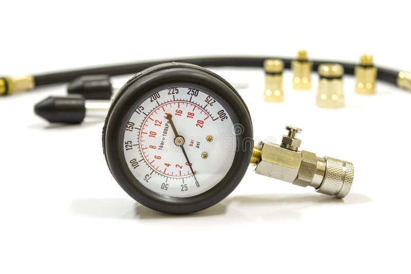 Compression Meter Use for Measure Car Cylinder Compression on White ...