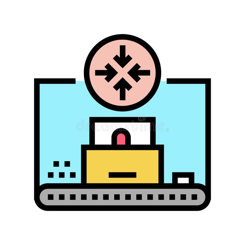 Compression Pharmaceutical Production Color Icon Vector Illustration ...