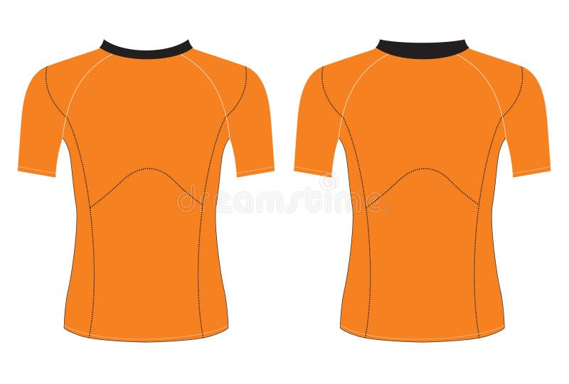 Compression Rash Guard Template Mock Up Stock Vector - Illustration of ...