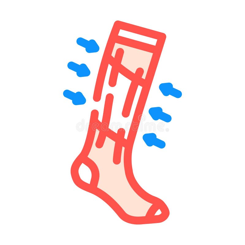 Compression Socks Running Accessories Color Icon Vector Illustration ...