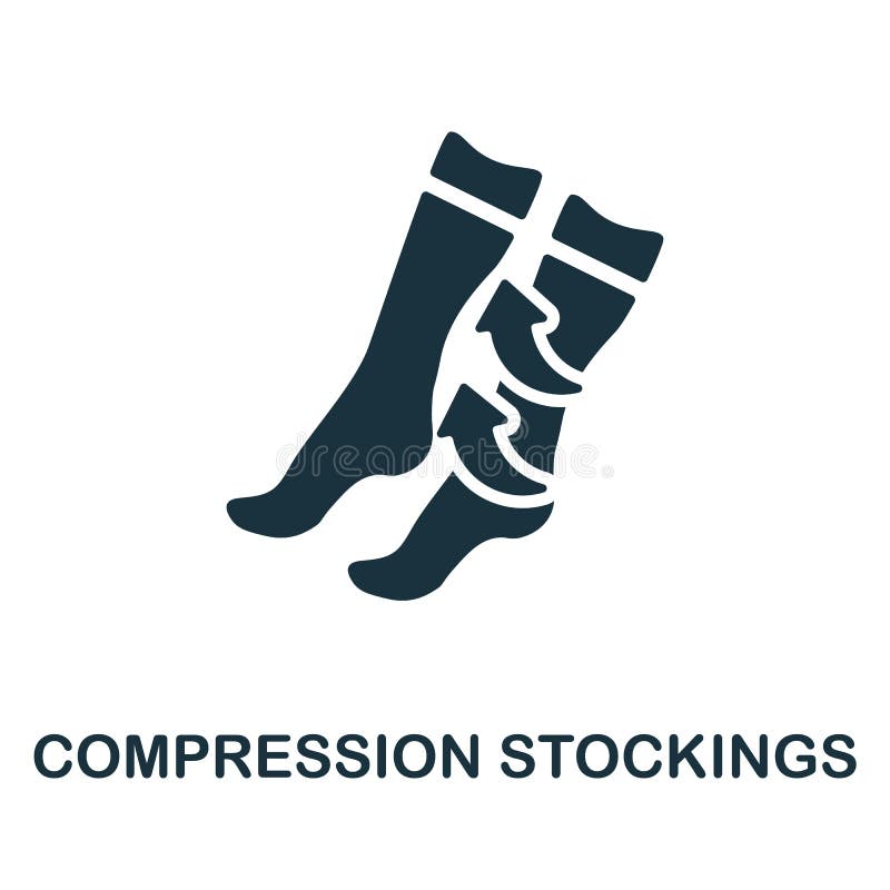 Compression Stockings Icon. Monochrome Simple Compression Stockings ...