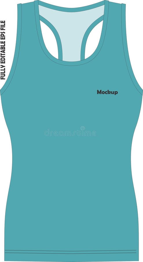 Compression Tank Top Mock Ups Illustration Vector Stock Vector ...