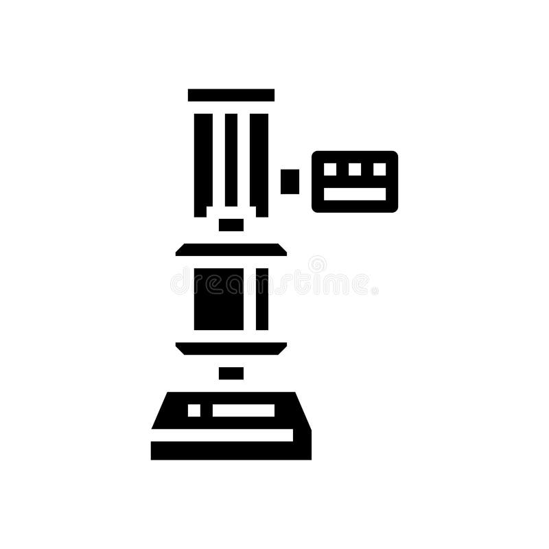 Compression Testing Materials Engineering Glyph Icon Vector ...