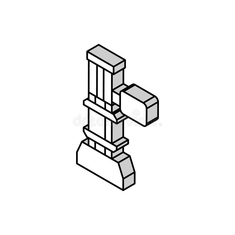 Compression Testing Materials Engineering Isometric Icon Vector ...