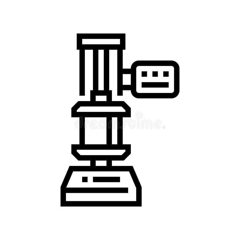 Compression Testing Materials Engineering Line Icon Vector Illustration ...