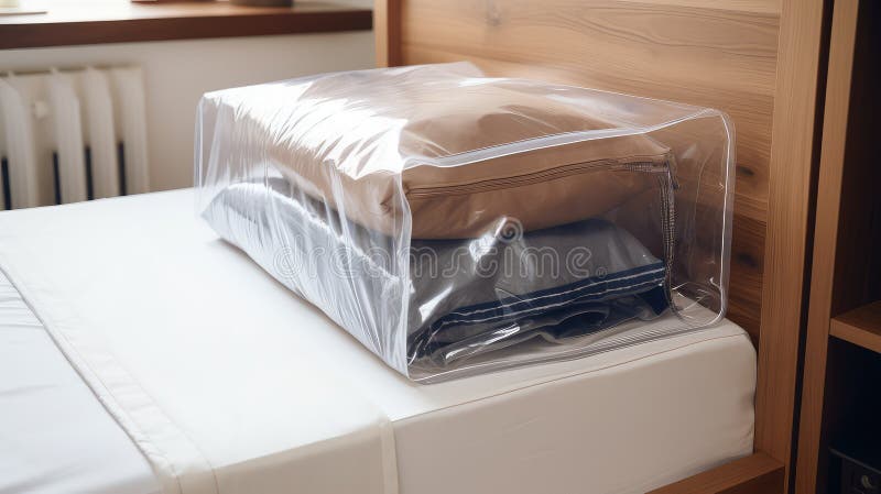 Compression vacuum bag stock illustration. Illustration of linens ...