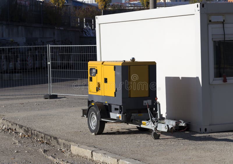 Mobile air compressor stock image. Image of machine, portable - 21631101