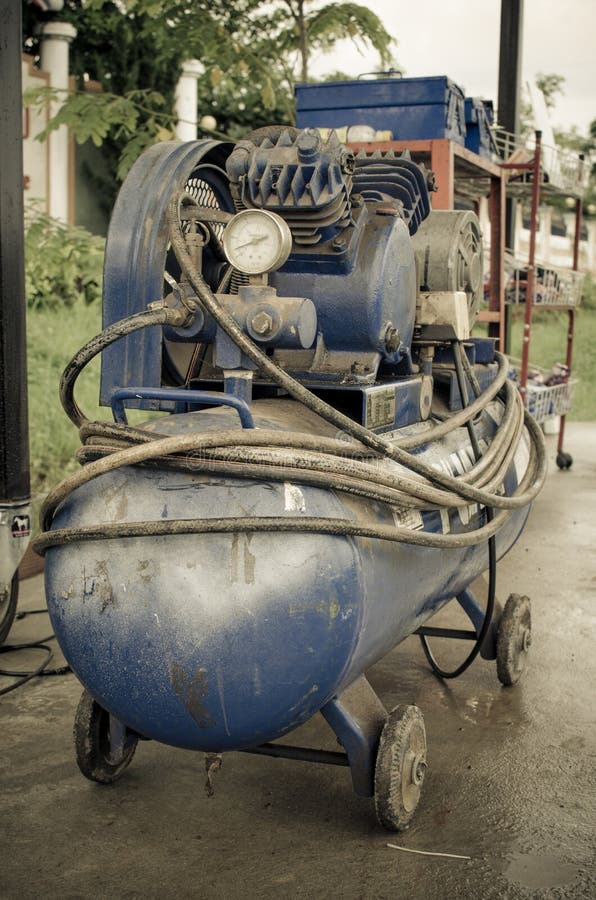 Compressor stock image. Image of gage, filter, blue, white - 57682797