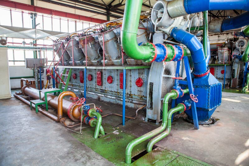 Compressor and Collector Machine in Factory Stock Photo - Image of ...