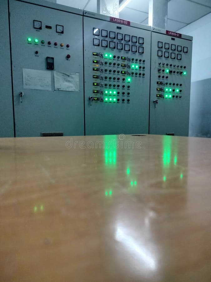 Compressor Control Panel Room in a Company Stock Photo - Image of ...