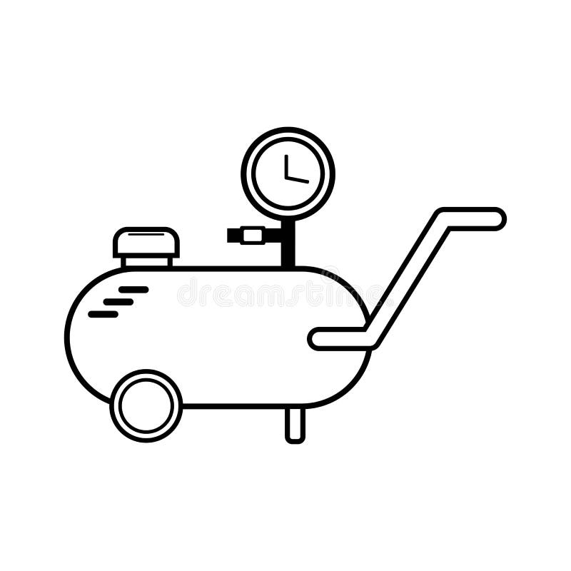 Compressor Icon Logo Vector Design Stock Vector - Illustration of white ...