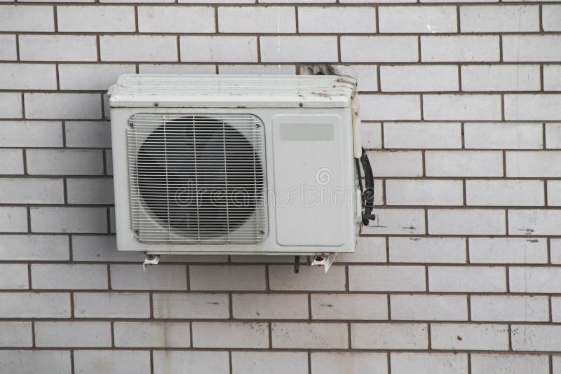 Compressor Installation of a Split System on the Wall of a Multi-storey ...