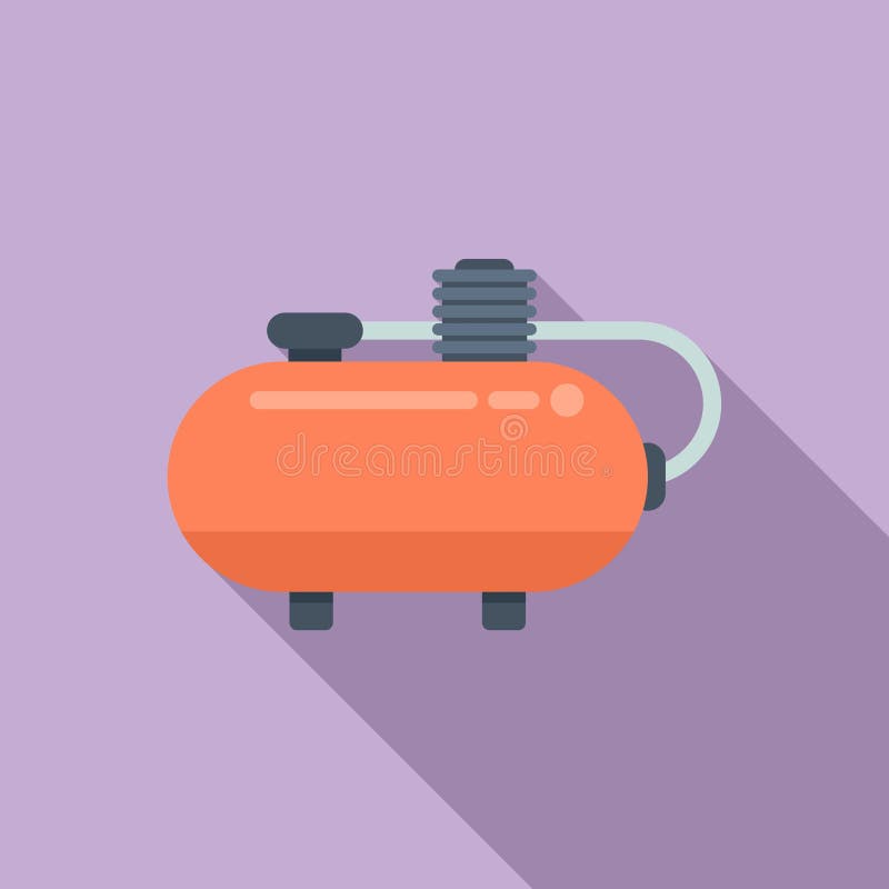 Compressor Motor Icon Flat Vector. Air Machine Stock Vector ...