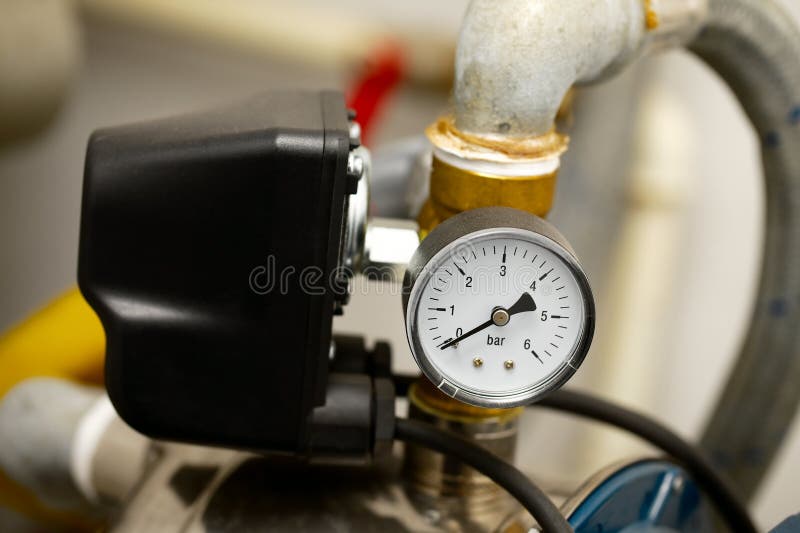 Compressor pump stock photo. Image of mechanic, barometer - 30745444