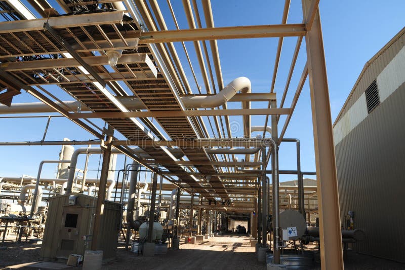 Compressor Station Pipe Rack Stock Image - Image of bent, loaded: 42403791