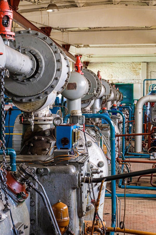 Compressor Station. Industrial Building of Air Blower. Stock Image ...