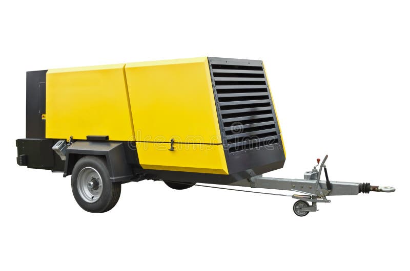 Mobile air compressor stock image. Image of machine, portable - 21631101
