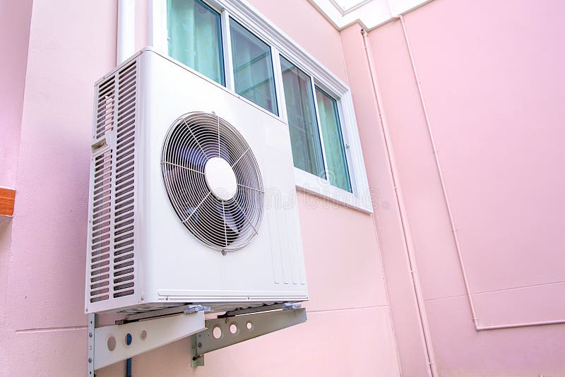 Compressors are Installed on the Outside Wall of the Building Stock ...