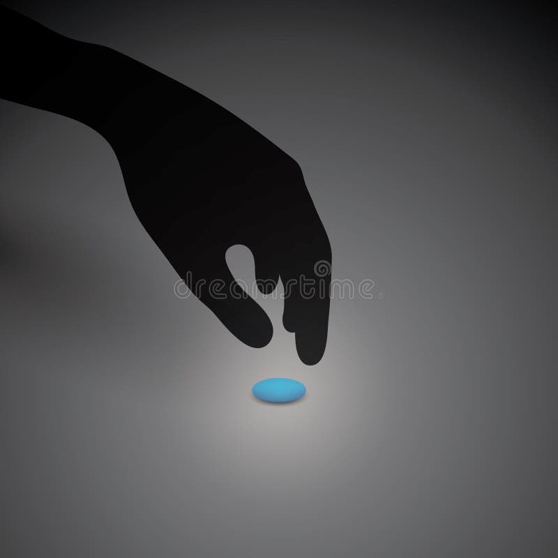 Comprimido azul ilustração do vetor. Ilustração de droga - 28790558