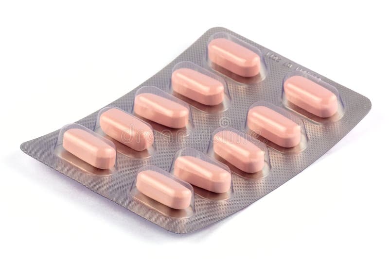 Comprimidos Cor-de-rosa Isolados No Fundo Branco Imagem de Stock ...