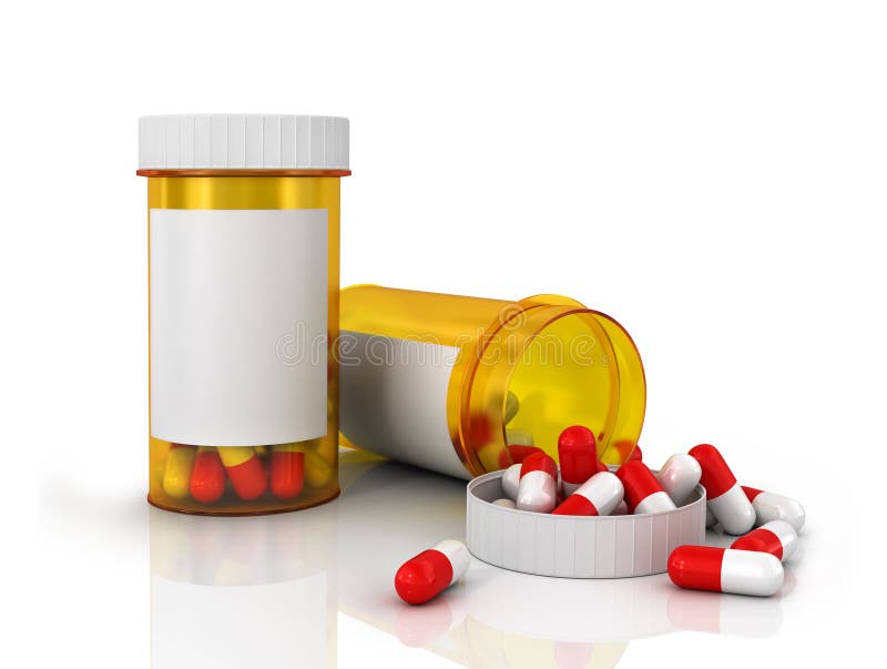 Comprimidos Um Frasco De Comprimido Foto de Stock - Imagem de fundo ...
